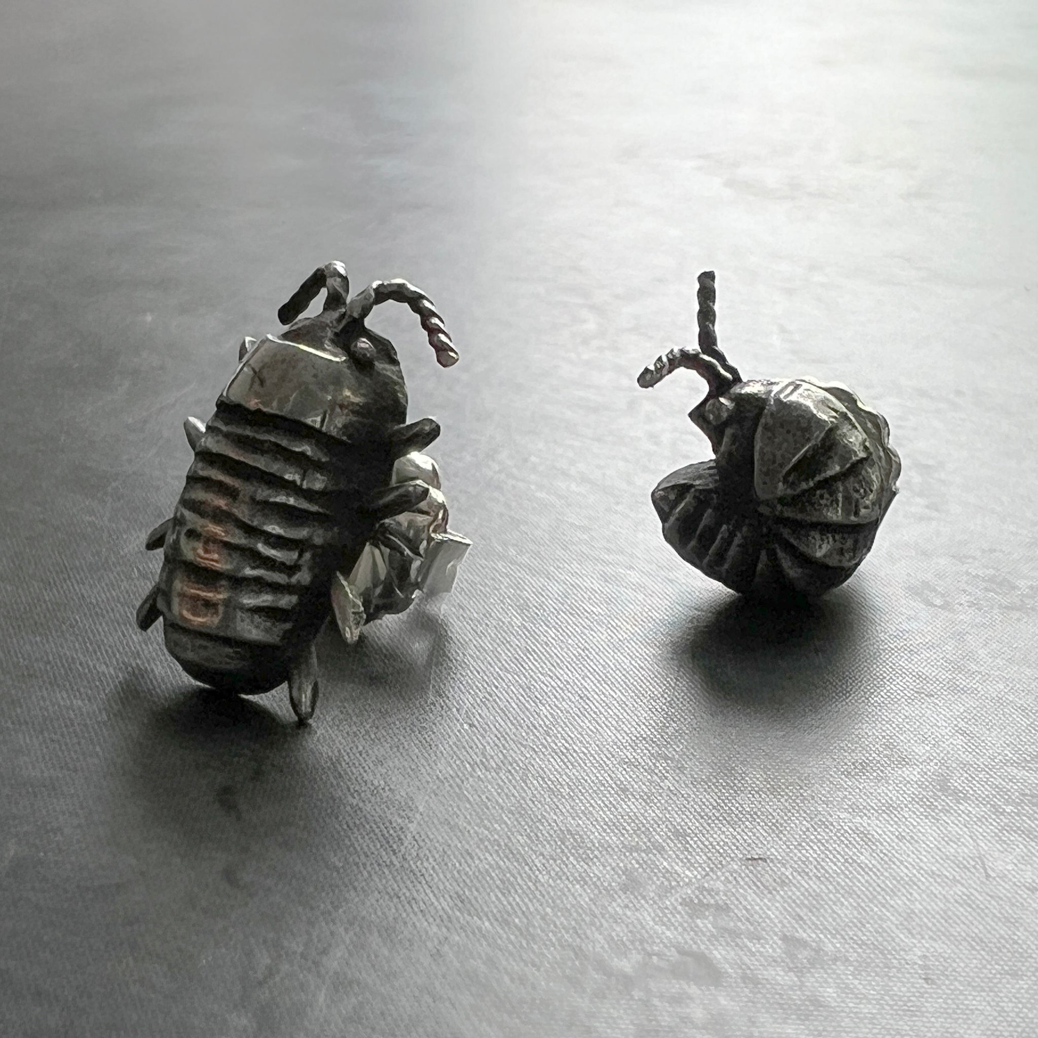 Mismatched Handmade Sterling Silver Isopod Stud Earrings — Also ...